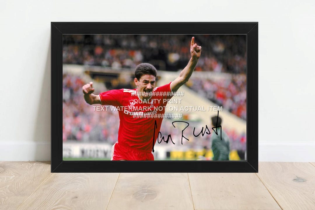 Ian Rush Signed Printed Autograph Photo Liverpool Anfield Framed Photo ...
