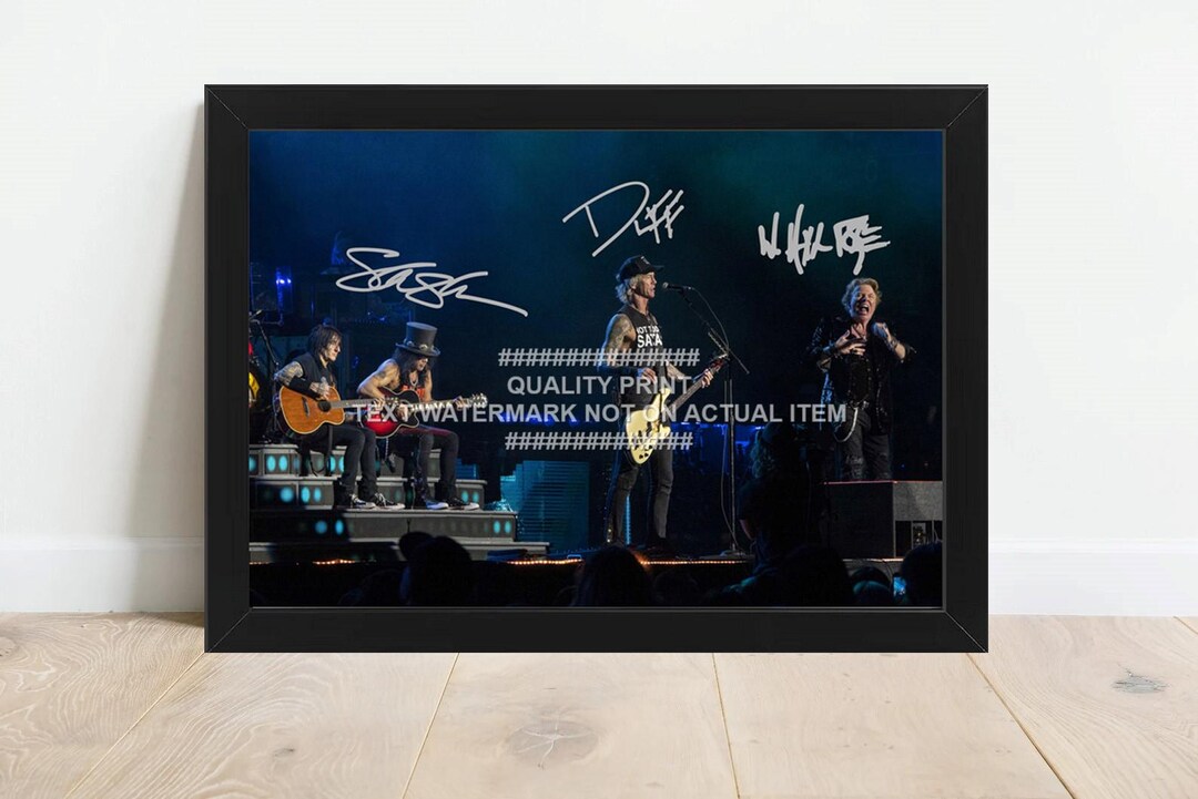 Guns N' Roses Multi Signed Printed Autograph Photo Framed Photo Print ...