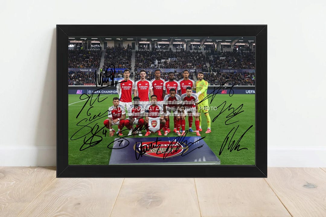 NEW Signed 24-25 Printed Autograph Photo Arsenal Framed Photo Framing ...