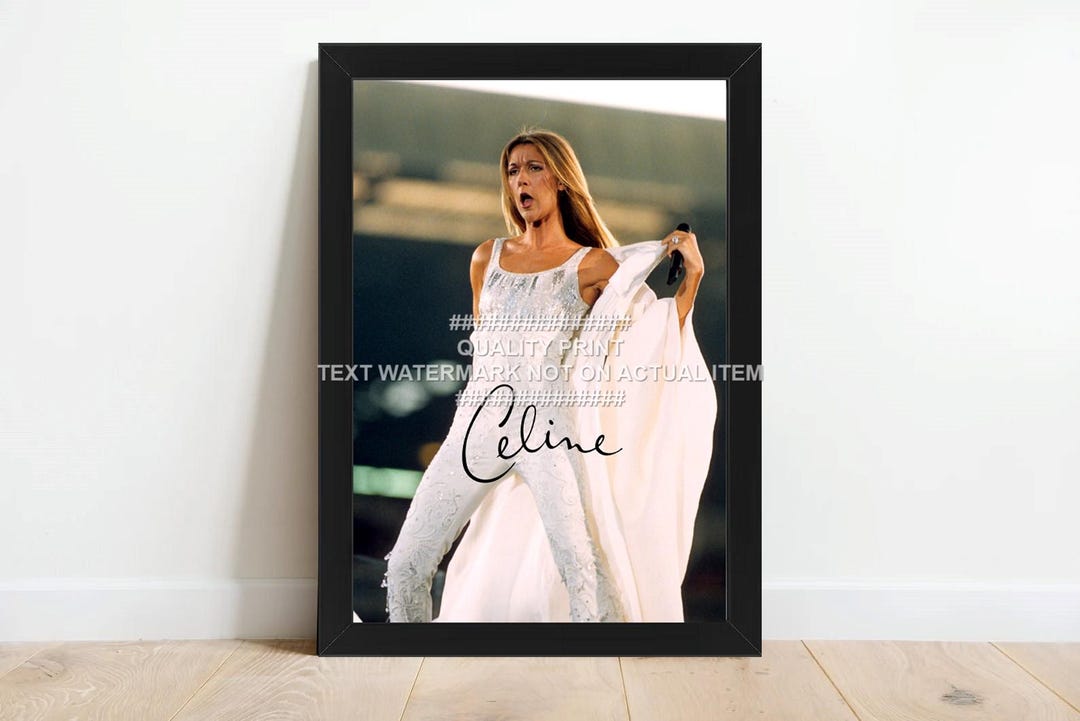 Celine Dion Signed Printed Autograph Paris Olymics 2024 Photo Framed ...