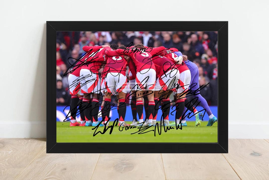 NEW Signed Team 24-25 Printed Autograph Photo Old Trafford Manchester ...