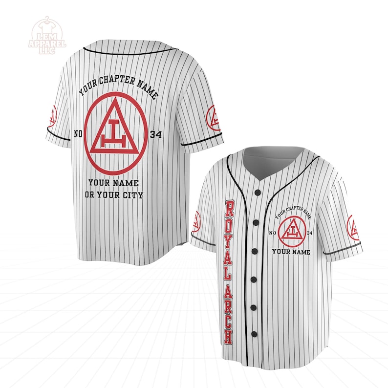 Royal Arch Masonry 07 Colors Baseball Jersey: Custom Name & Number - Etsy