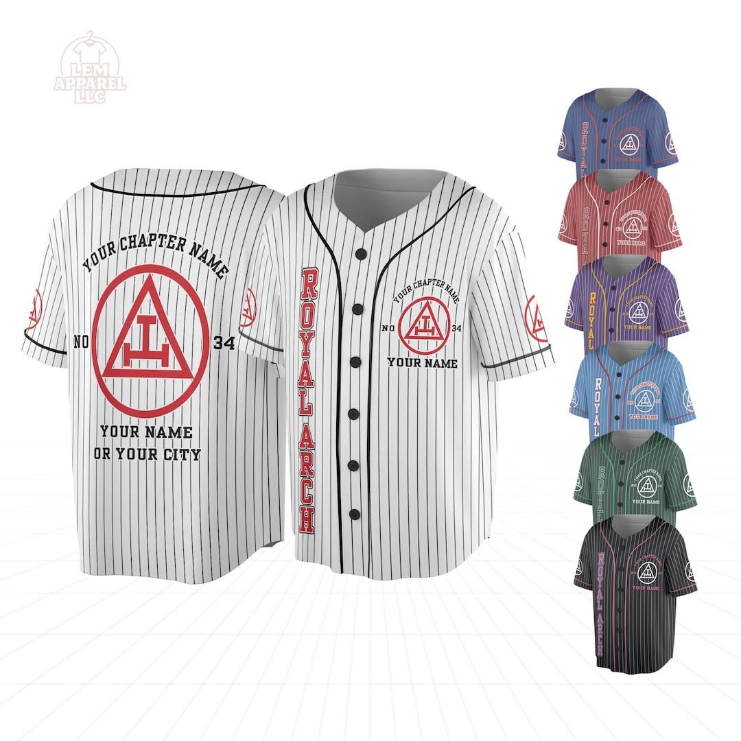 Royal Arch Masonry 07 Colors Baseball Jersey: Custom Name & Number - Etsy