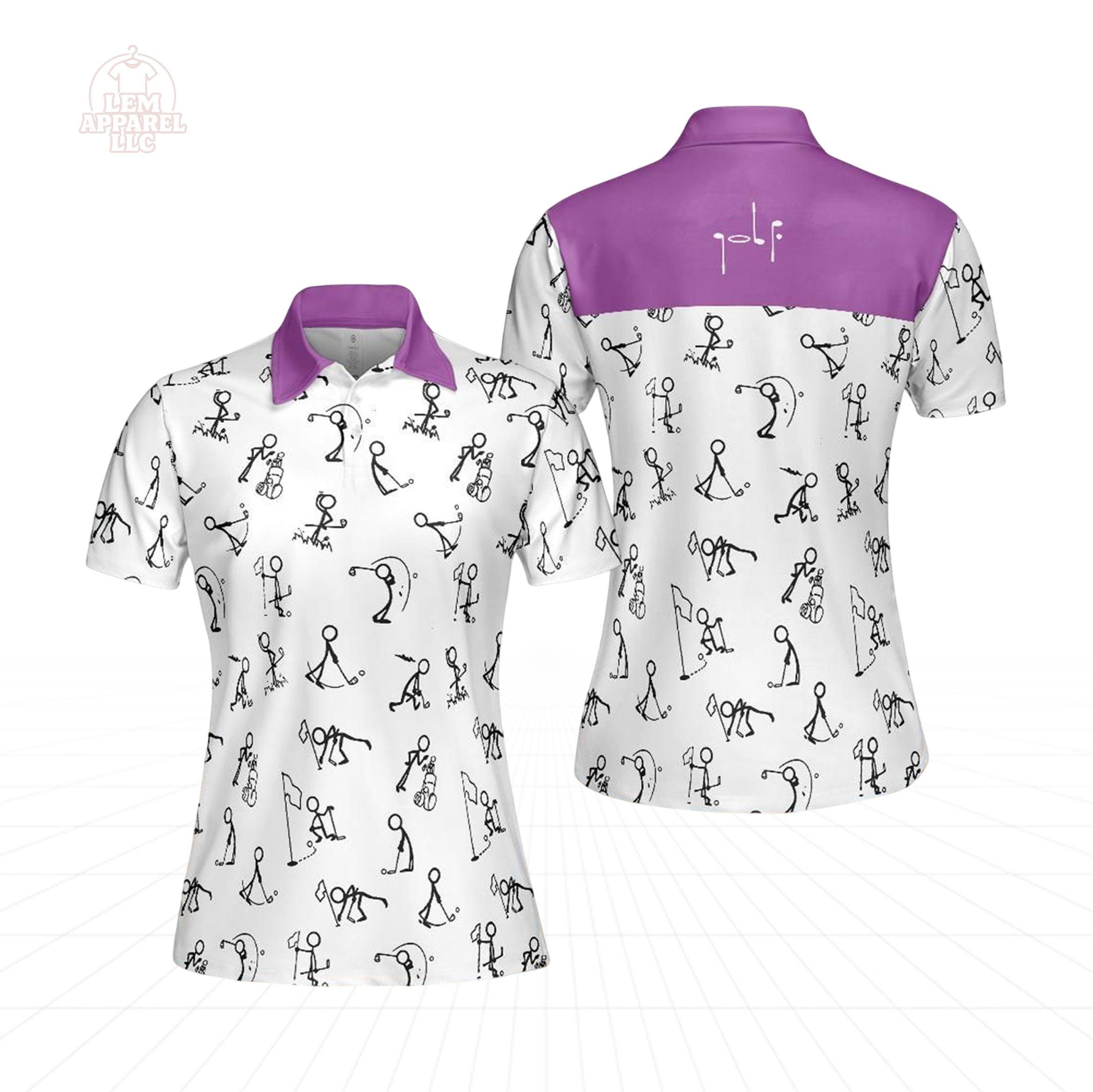 05 Colors Golf Funny Stick Figures Polo Shirt for Men and Women - Etsy