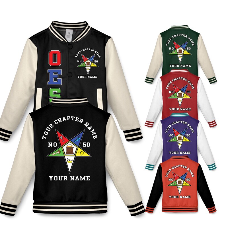 Custom Oes Varsity Jacket | Order of the Eastern Star Letterman Jacket ...