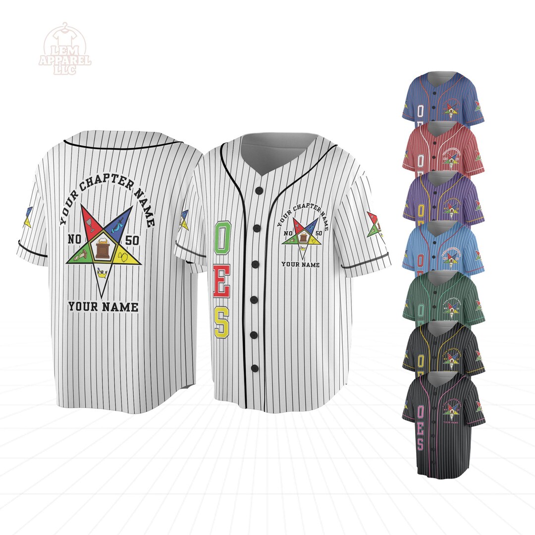 Custom Oes Baseball Jersey: Personalized Order of the Eastern Star ...