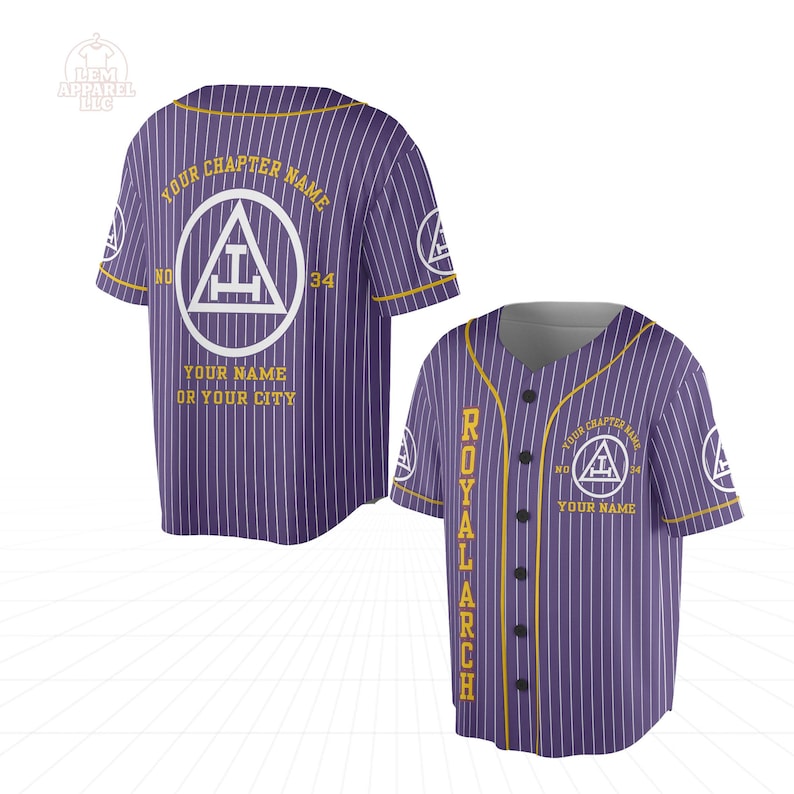 Royal Arch Masonry 07 Colors Baseball Jersey: Custom Name & Number - Etsy