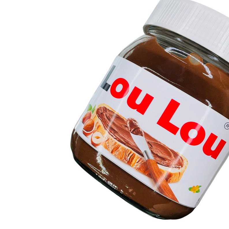 Chocolate Spread Label Vinyl Sticker With Personalised Name Funny ...