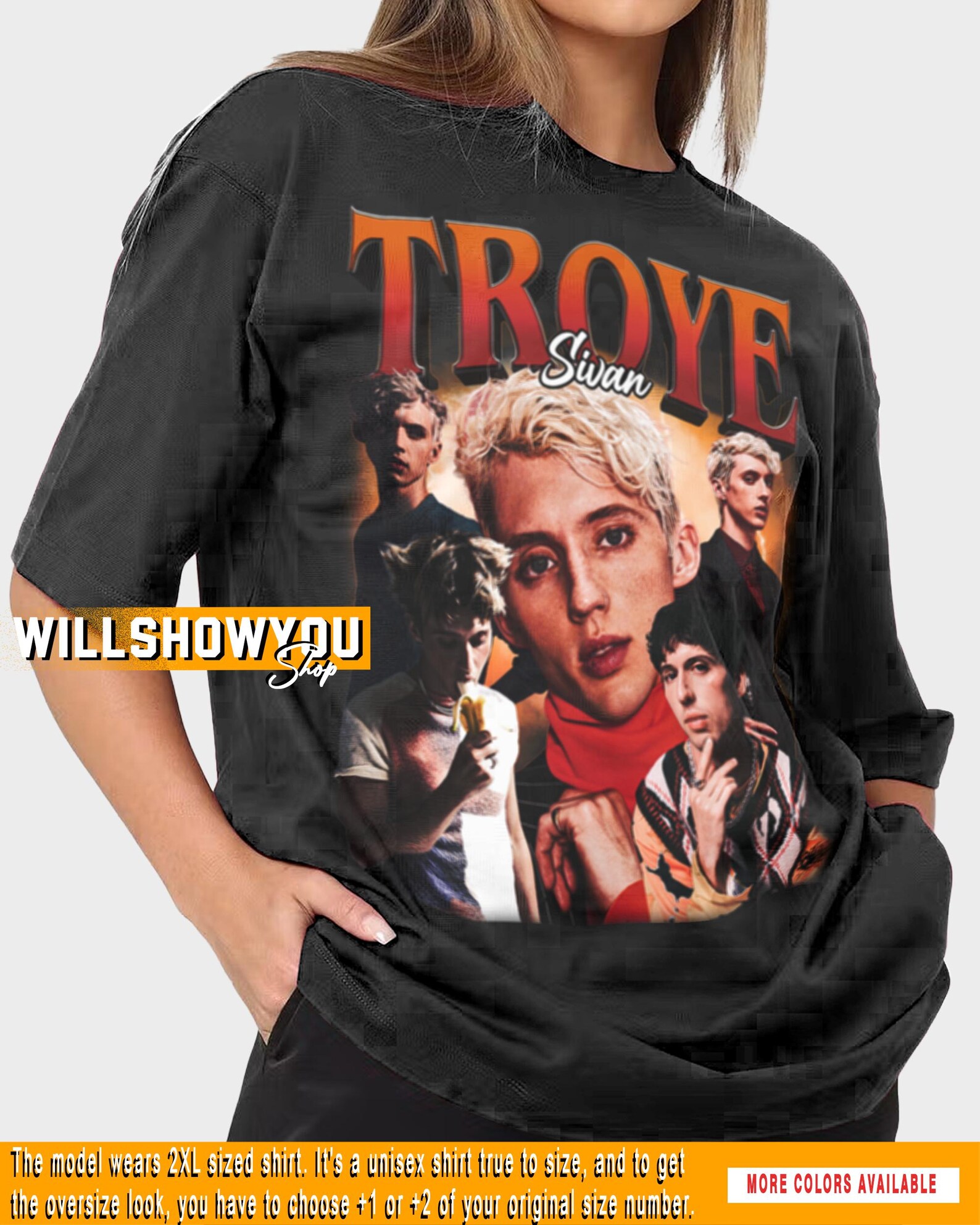 Limited Troye Sivan Shirt Singer Gift Graphic Tee Hiphop Rap T-shirt ...