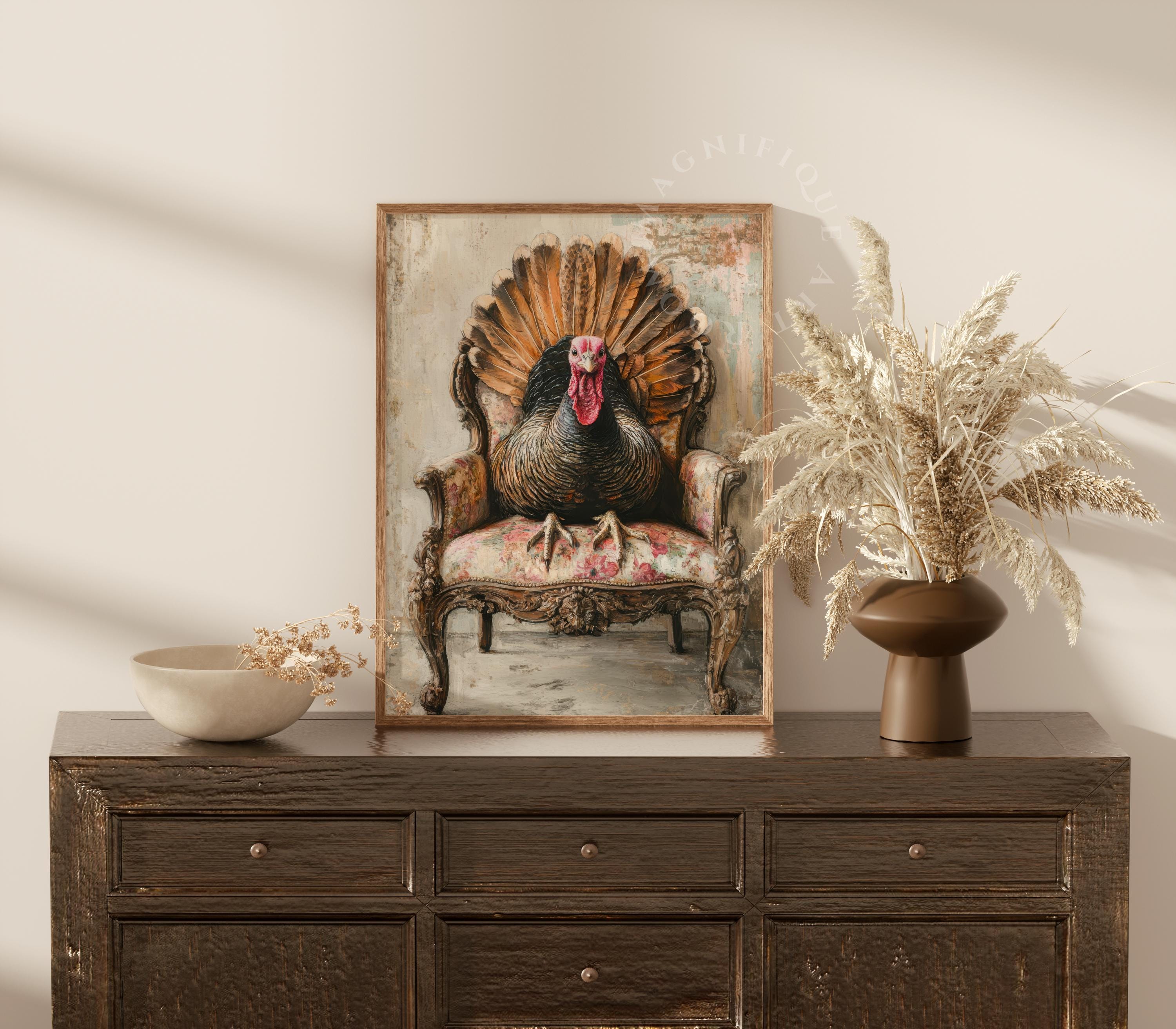 Thanksgiving Turkey Printable Wall Art | Vintage Country Farmhouse ...