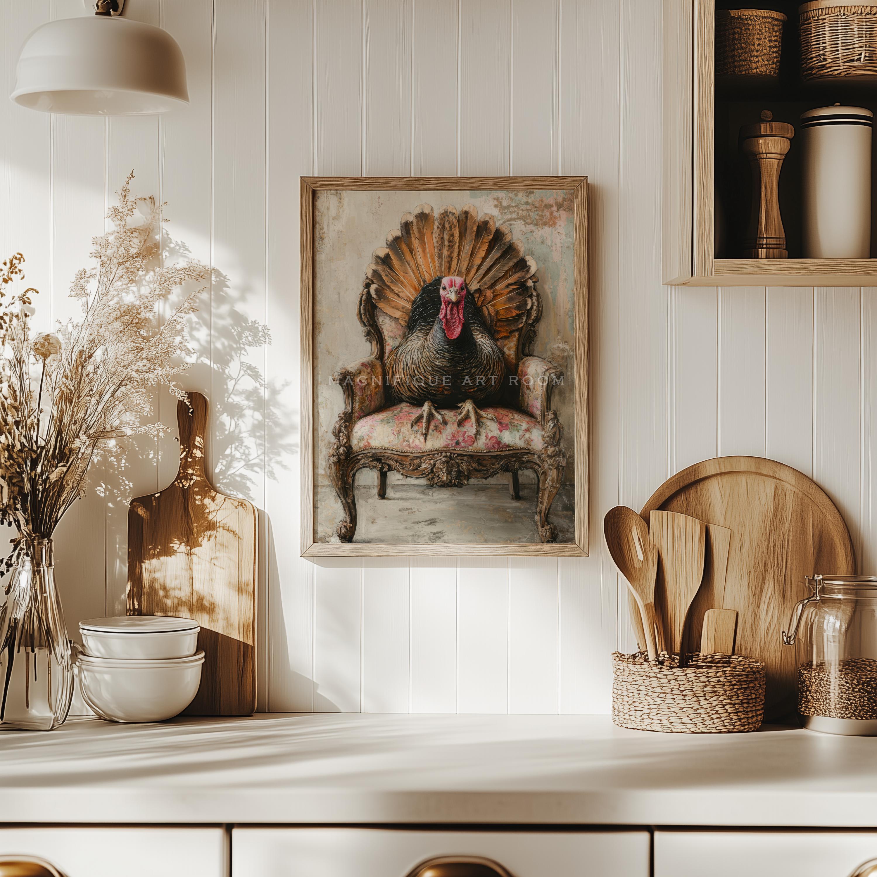 Thanksgiving Turkey Printable Wall Art | Vintage Country Farmhouse ...