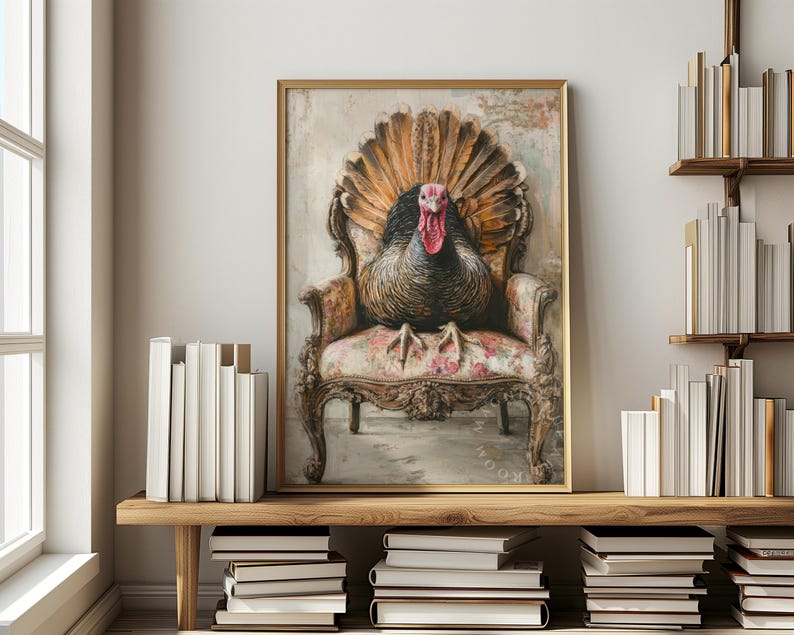 Thanksgiving Turkey Printable Wall Art | Vintage Country Farmhouse ...