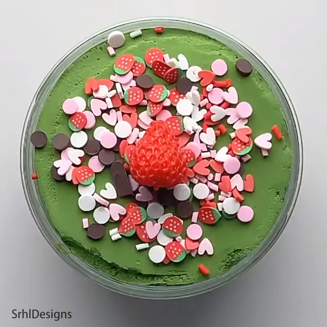 Strawberry Slime,matcha Slime,green Slime,fluffy Slime,birthday Gifts ...