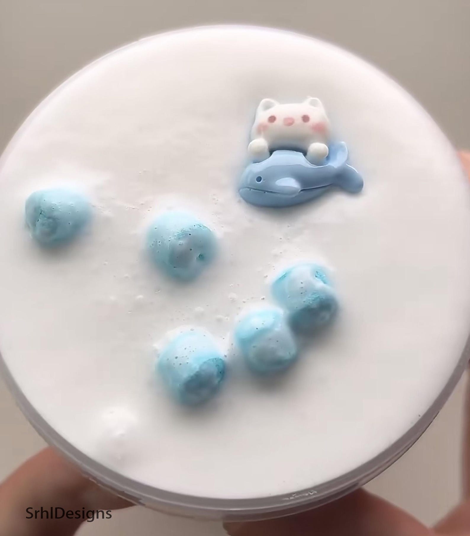 Cat Slime,whale Slime,white Slime,fluffy Slime,birthday Gift,gift for ...