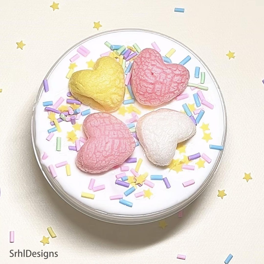 Love Slime,heart Shaped Slime,colorful Slime,fluffy Slime,birthday Gift ...
