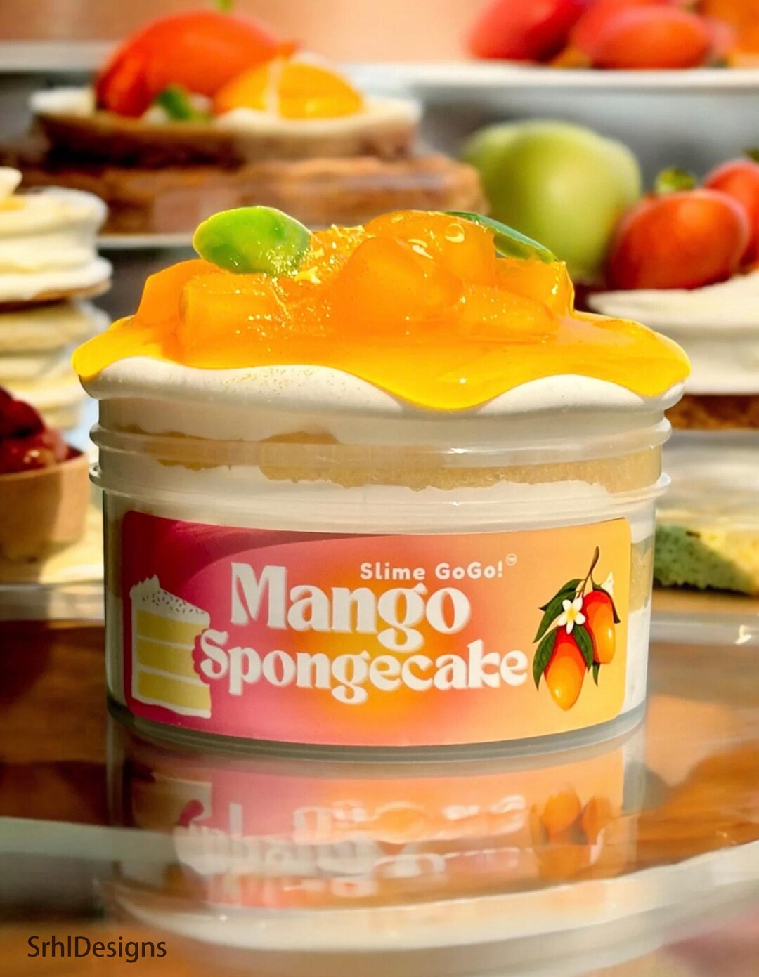 Mango Layer Cake Slime,mango and Vanilla Flavored Slime,slime Mixed ...