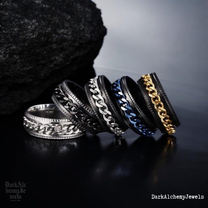 Chain Rotating Ring - Etsy