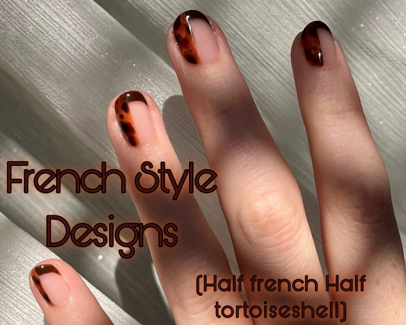 Custom French Style Designs Press on Nails Set - Etsy