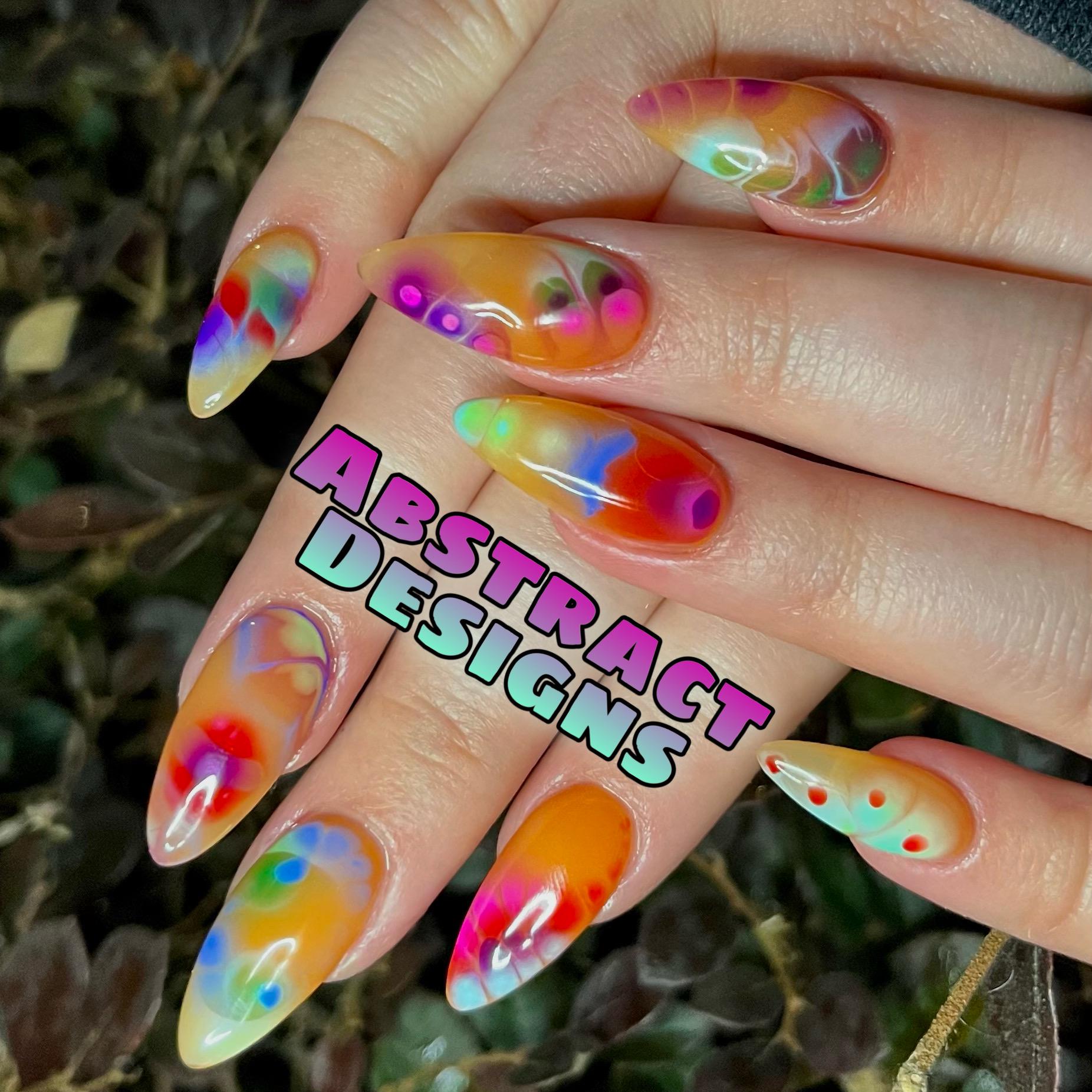Custom Abstract Designs Press on Nails Set - Etsy