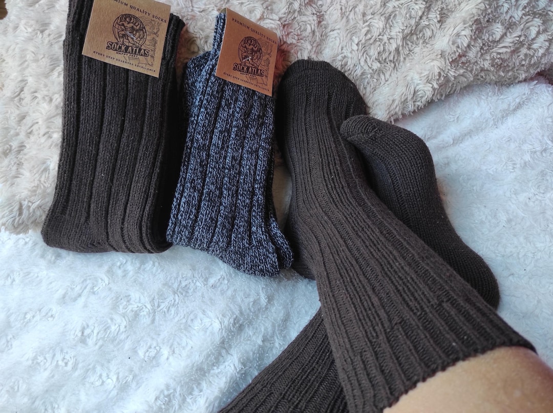 Alpaca Wool Socks for Men and Women 2 Pairs– Warm & Durable Winter ...