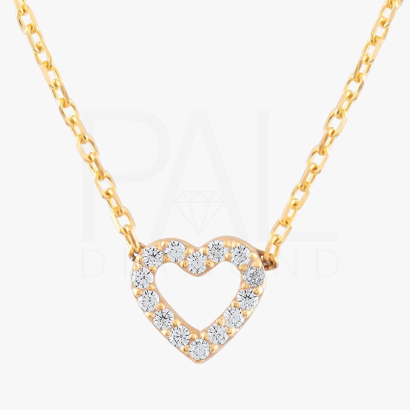 Diamond Heart Necklace - Etsy