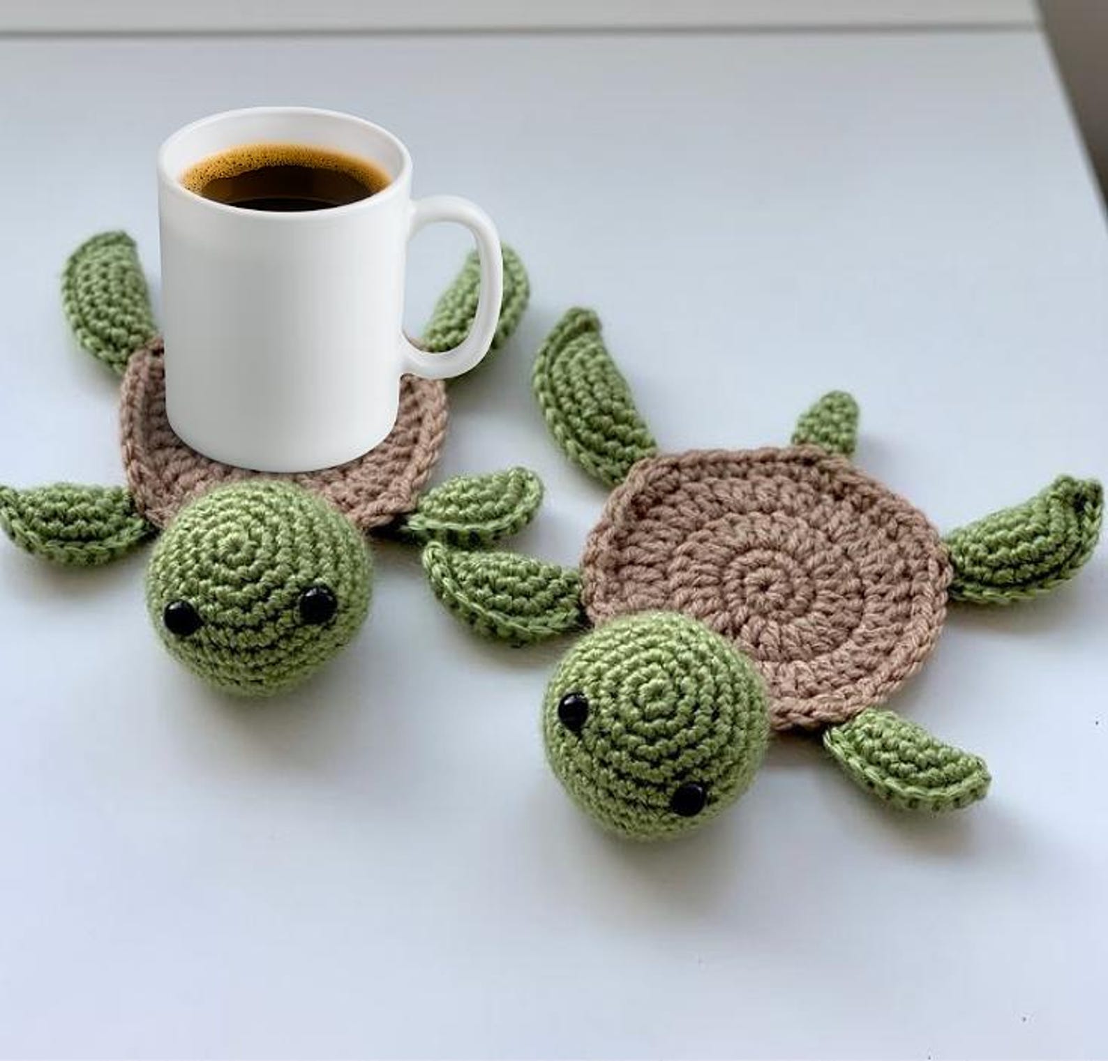 Crochet Turtle Coaster Pattern, Crochet Amigurumi, Amigurumi Pattern ...