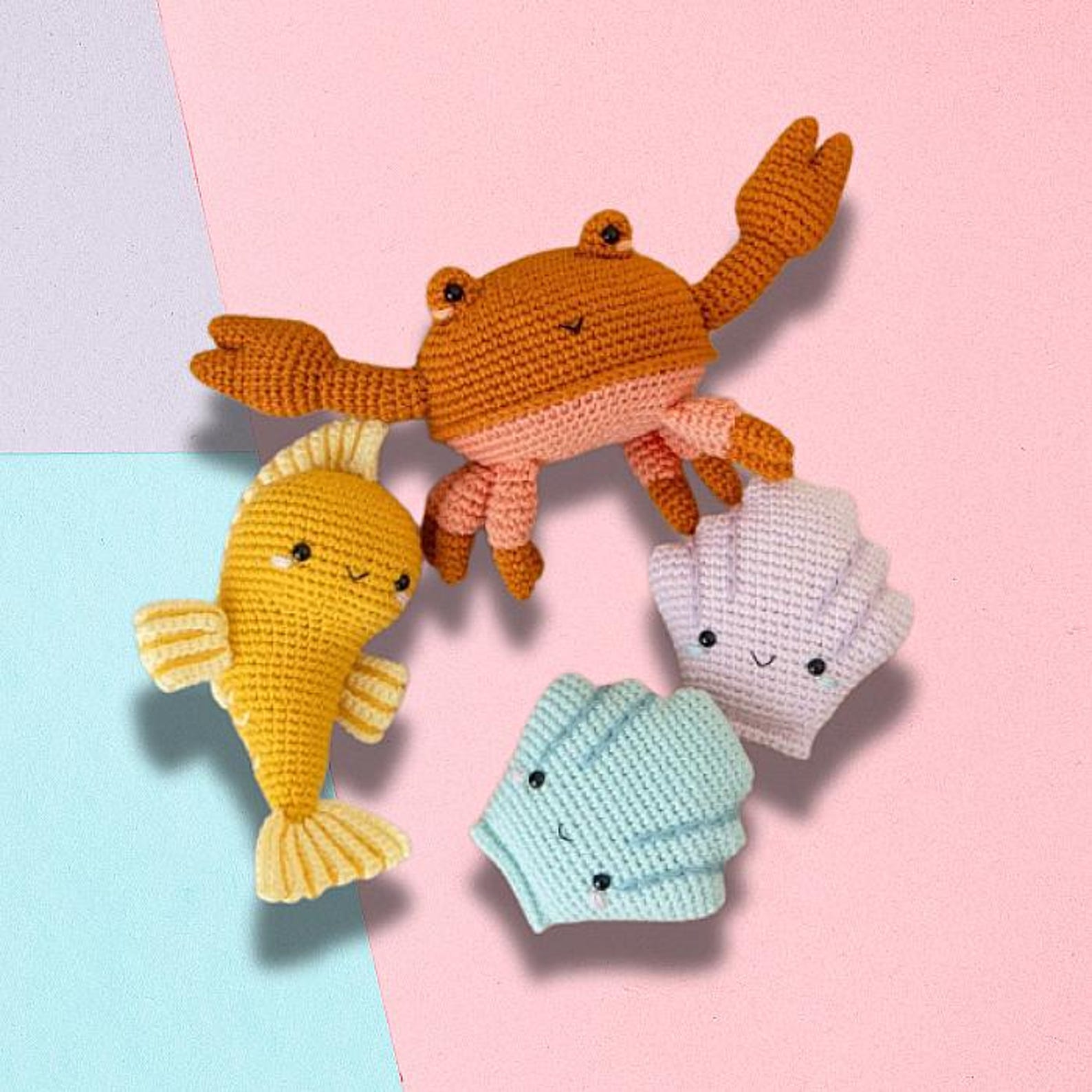 Seashell - Fish - Crab Sewing Pattern PDF , Easy Beginner Pattern ...