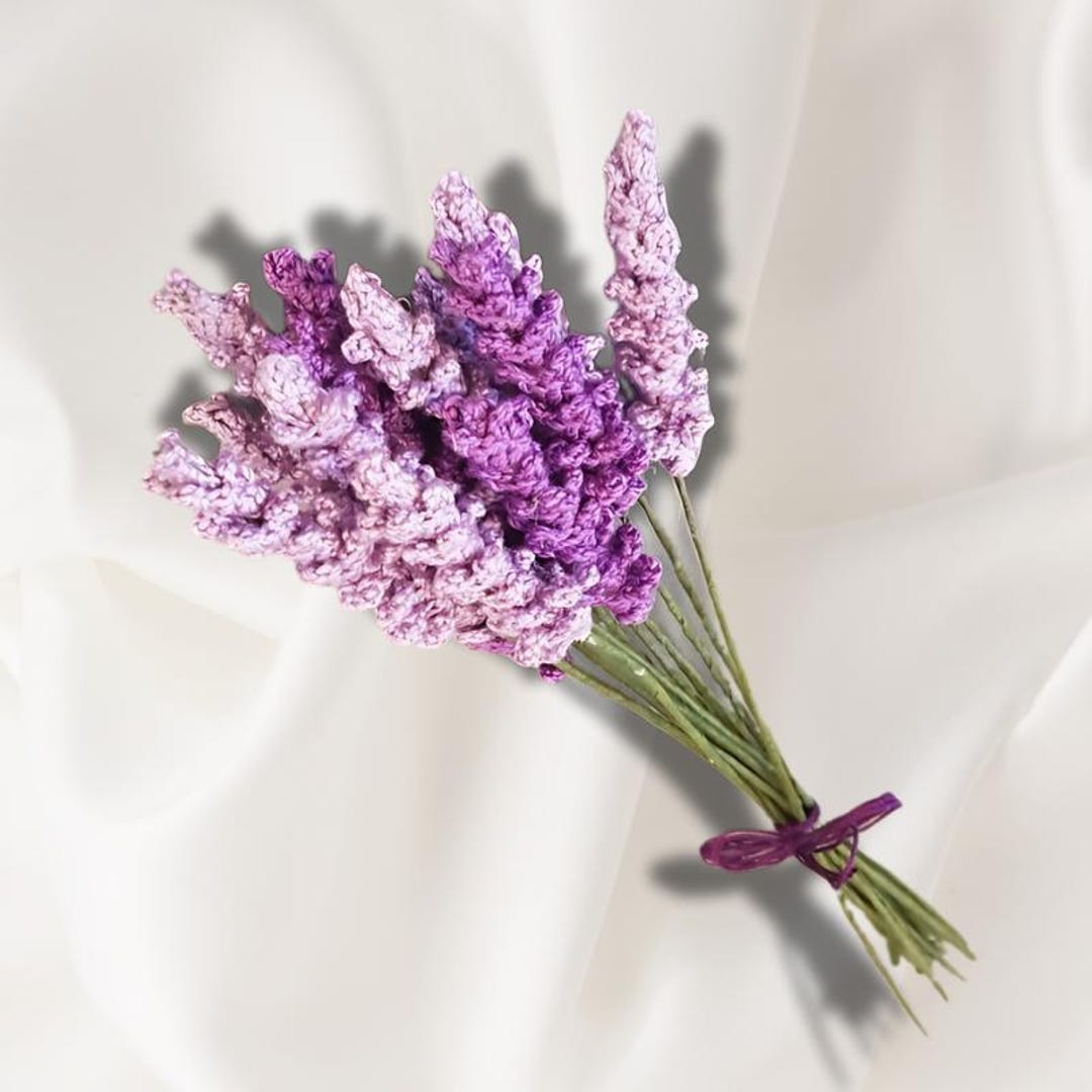 Crochet Lavender Flower Pattern, Easy Crochet Flower Pattern, Handmade ...