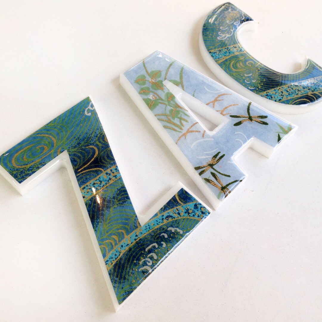 Decorative Letters for Kid's Room - Ocean/light Blue - Etsy