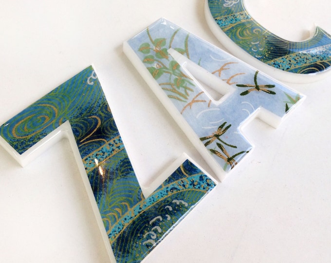 Decorative Letters for Kid's Room - Blue/light Blue Dragonfly - Etsy ...
