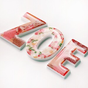 Decorative Letters for Kid's Room - Shades of Red & Pink - Etsy