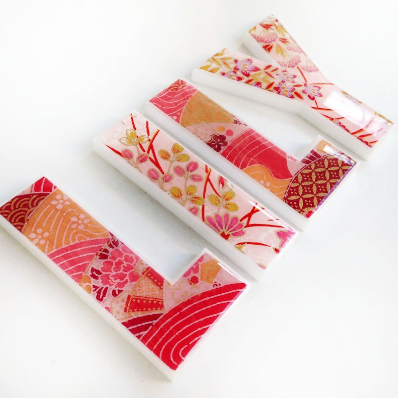 Decorative Letters for Kid's Room Shades of Red & Pink - Etsy