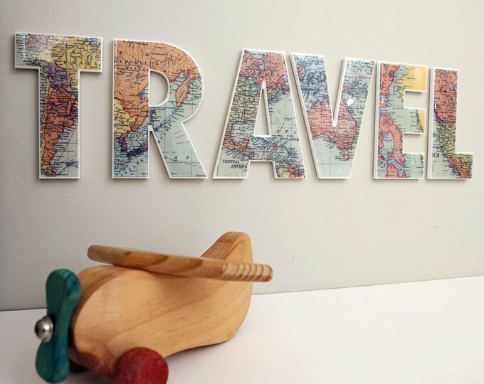 TRAVEL Decor Letters, Wall Feature Inspirational Word - Etsy