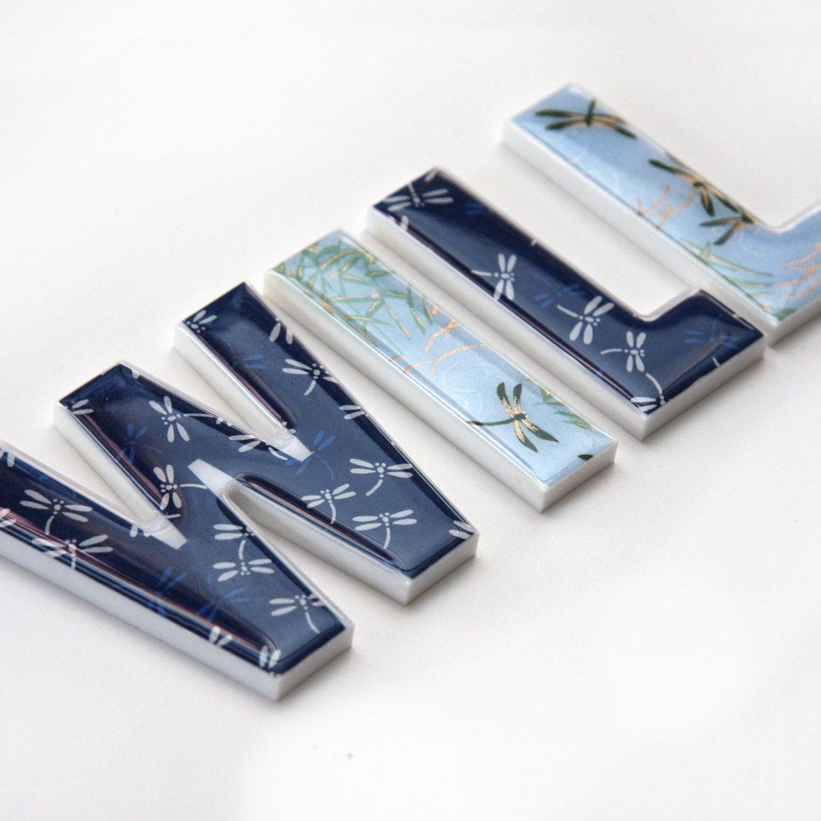 Decorative Letters for Kid's Room - Blue/light Blue Dragonfly - Etsy ...