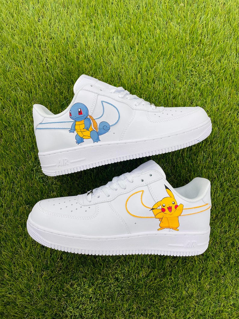 Pokemon Air Force 1 Custom Hand Painted Pikachu, Personalized Gift for ...