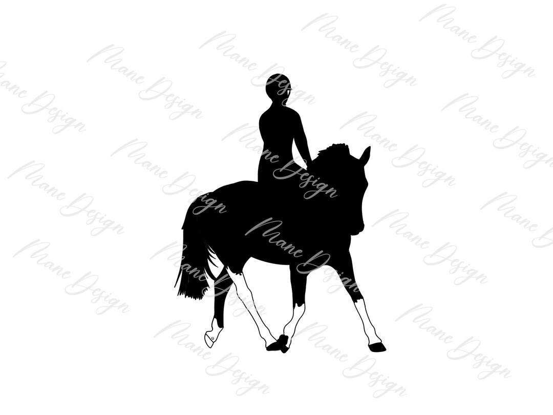 Dressage Horse Riding SVG Custom - Etsy
