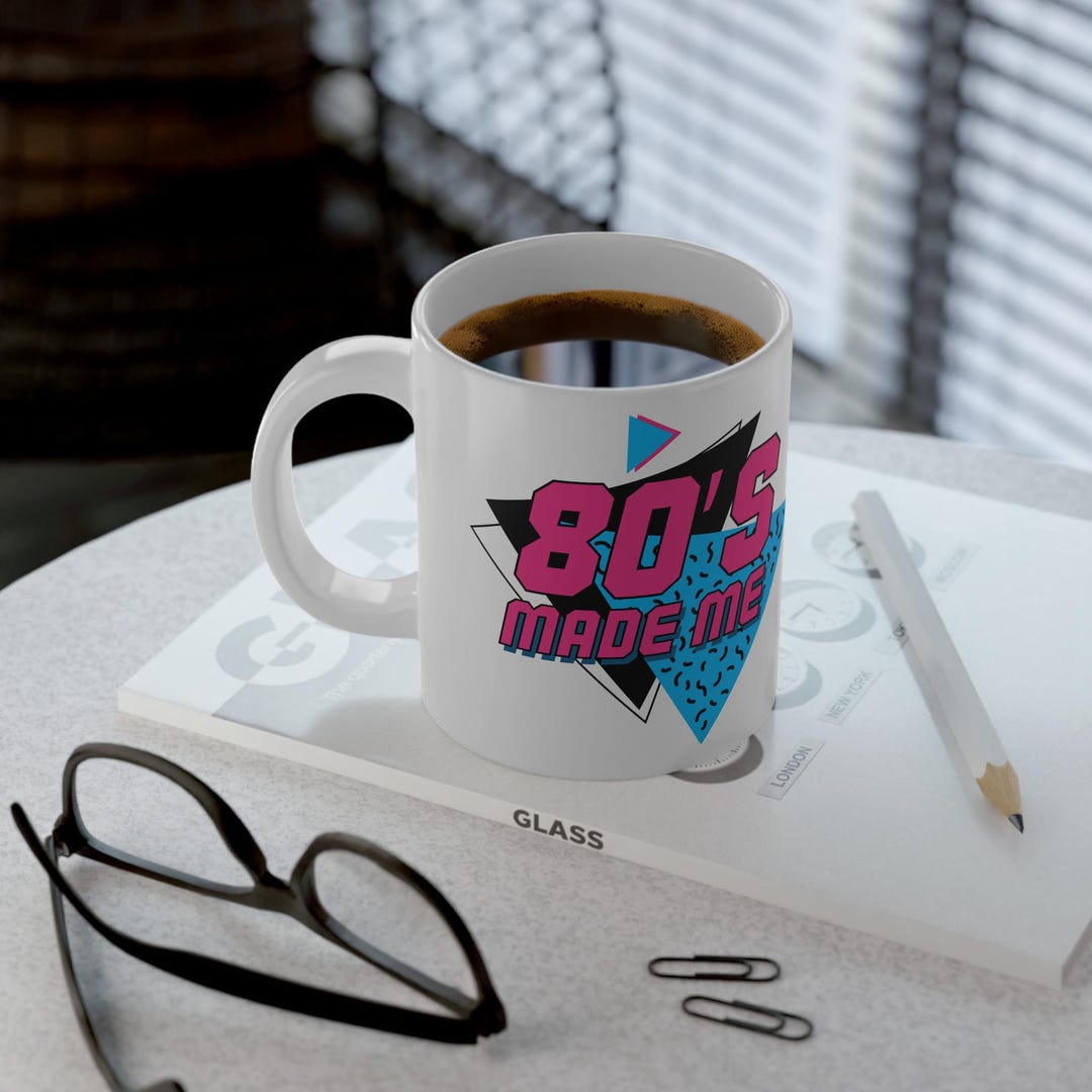 80s Made Me Retro Graphic Mug | 20oz Jumbo Coffee Cup - Etsy