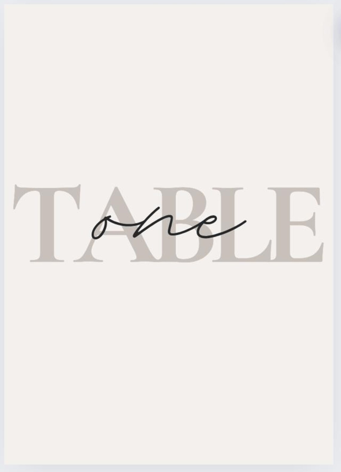 Aesthetic Table Number Sign Card, Aesthetic Table Numbers, Aesthetic ...