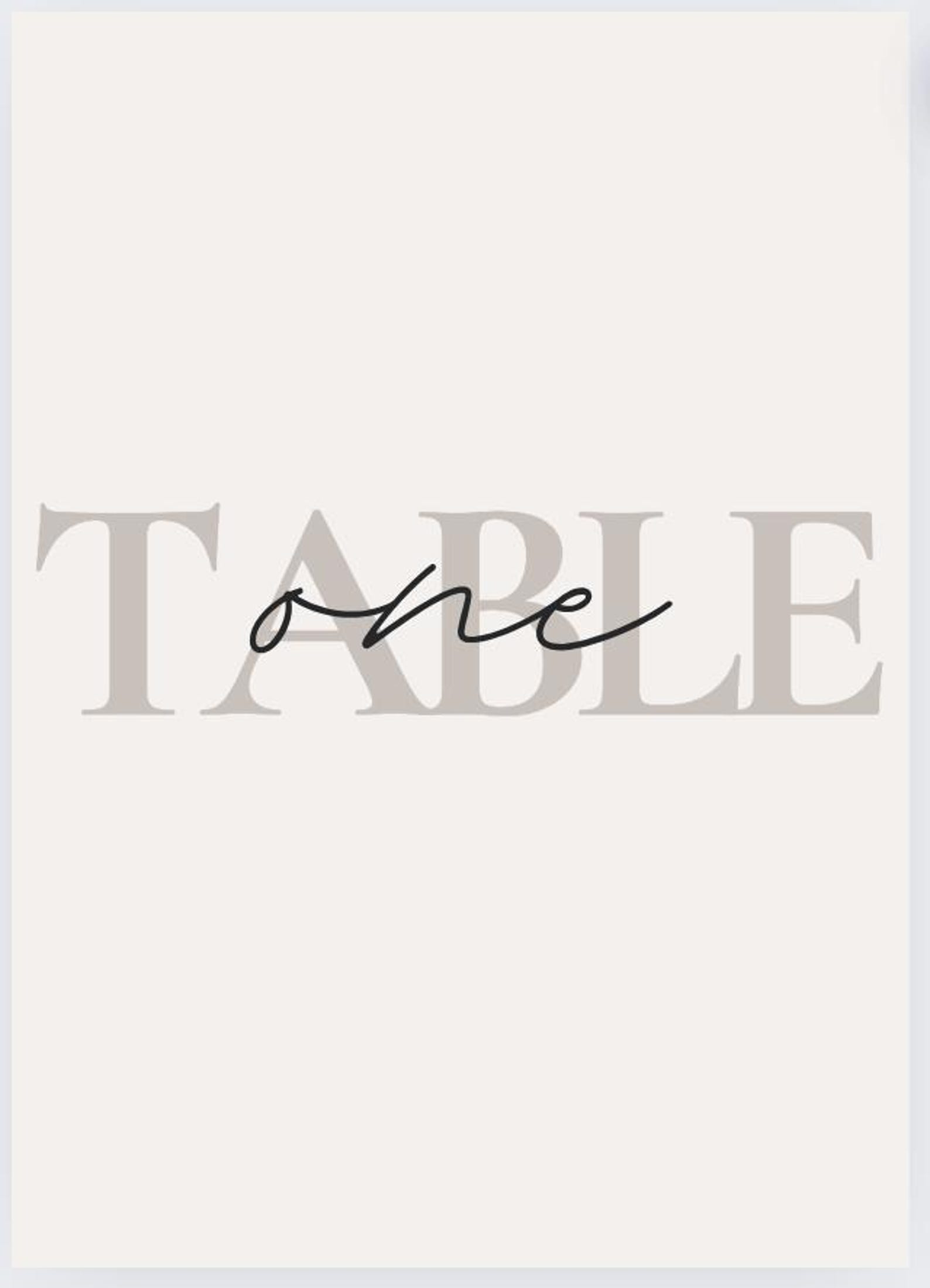 Aesthetic Table Number Sign Card, Aesthetic Table Numbers, Aesthetic ...
