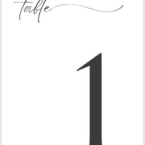 Printable Modern Table Numbers Template, Minimal Table Numbers, Minimal ...