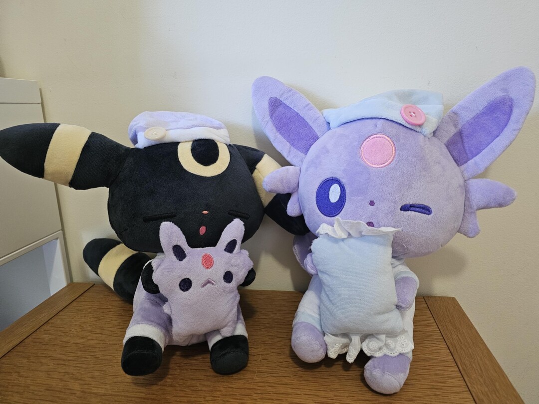 Set of 2 Sleepy Pyjamas Umbreon & Espeon Pokemon Plush Cute Soft Toy - Etsy