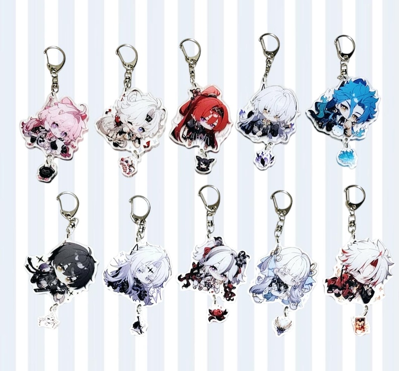 Wuthering Waves Wuwa Characters Hanging Acrylic Keychain Collection ...