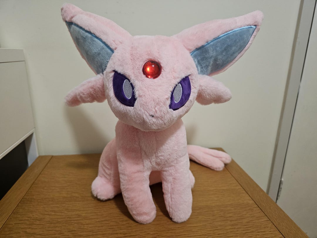 Fluffy Pink Espeon Soft Plush Fan-made Pokemon - Etsy