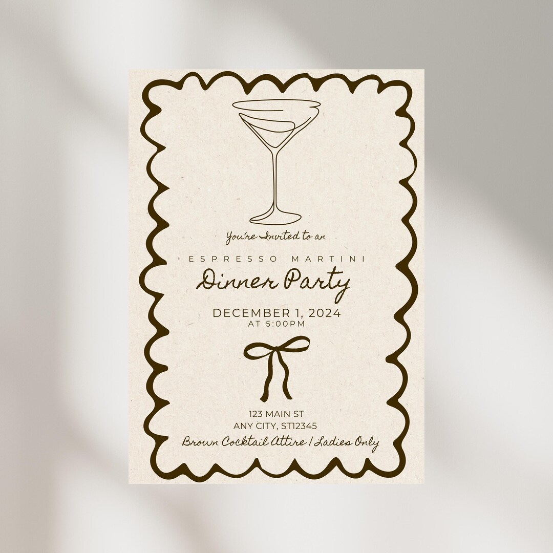 Espresso Martini Dinner Party - Etsy