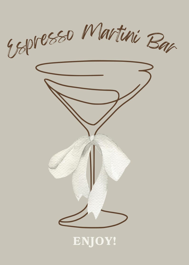 Editable Espresso Martini Bar Sign - Etsy