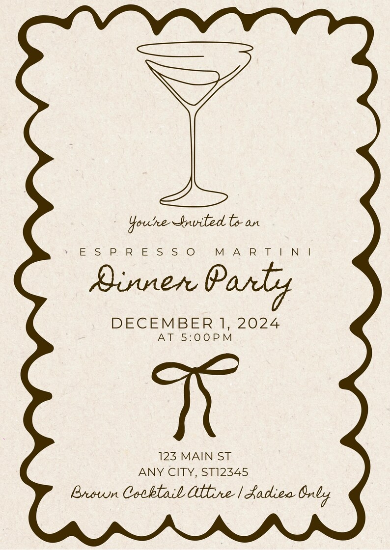 Espresso Martini Dinner Party - Etsy