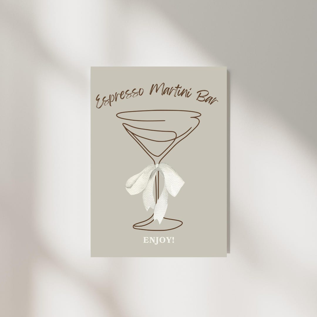 Editable Espresso Martini Bar Sign - Etsy
