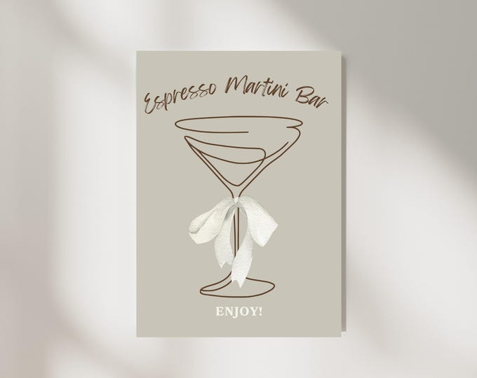 Editable Espresso Martini Bar Sign - Etsy
