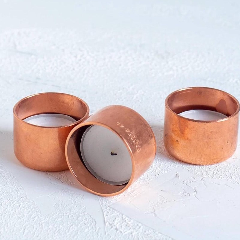 Candle Holder Copper - Etsy