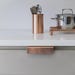 Brushed Copper Finger Pull Handles | Solid Copper Cabinet Handle - Etsy
